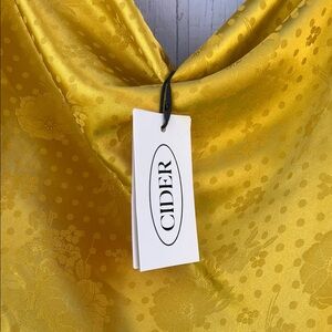 Cider | Dresses | Cider Golden Satin Dress | Poshmark